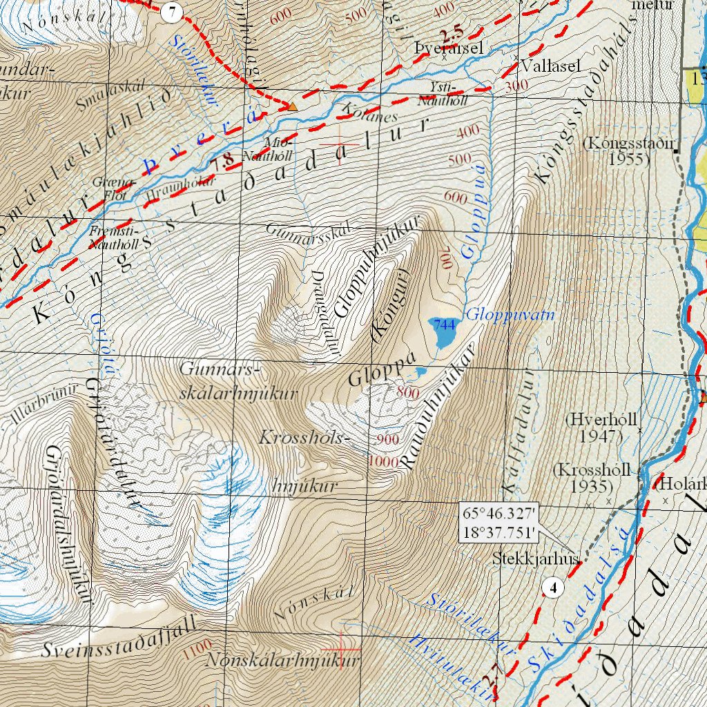 Hiking trails in Tröllaskagi peninsula, Northern Iceland, Map 1 by ...
