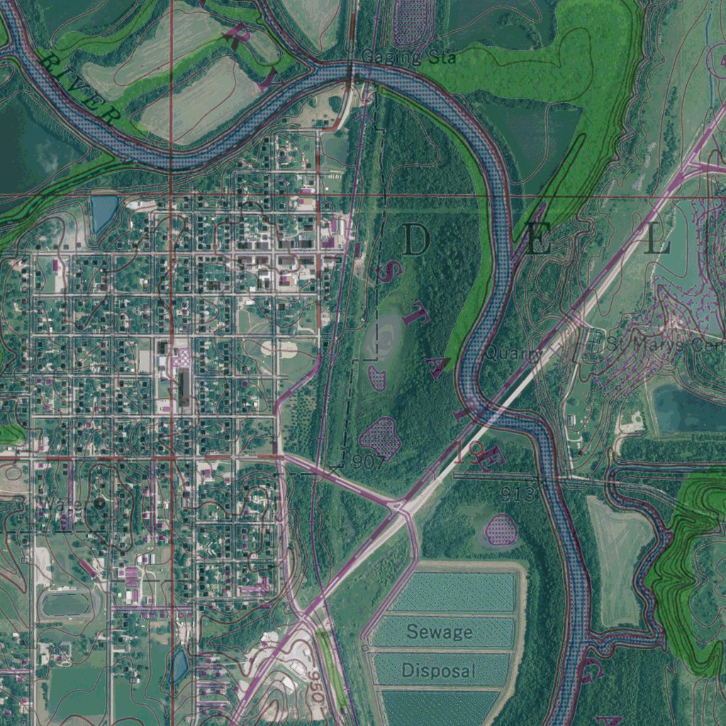 KS-VALLEY FALLS: GeoChange 1957-2014 Map by Western Michigan University ...
