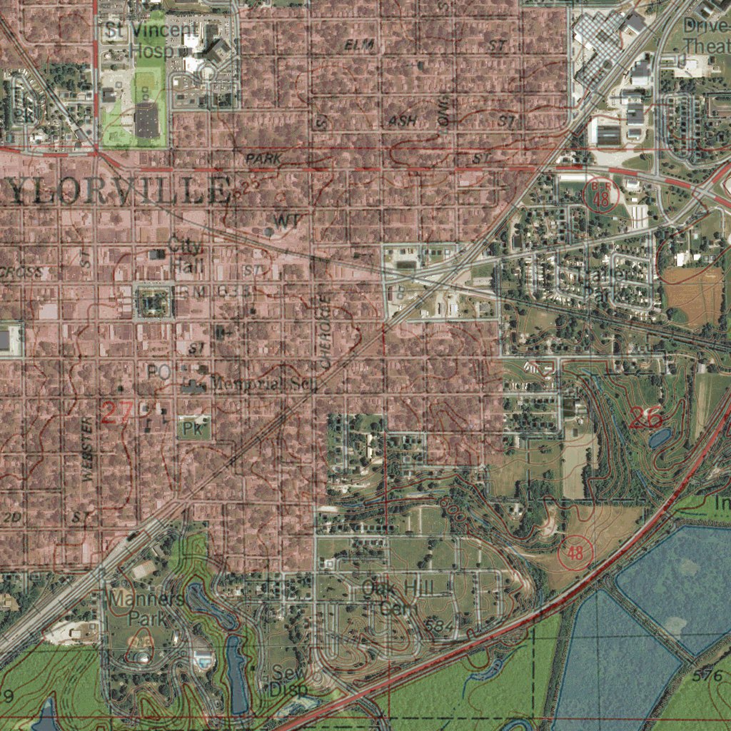 IL-TAYLORVILLE: GeoChange 1975-2012 Map by Western Michigan University ...