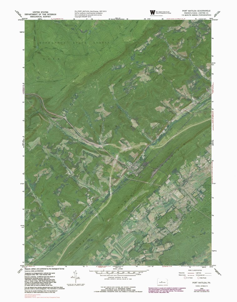 PA-PORT MATILDA: GeoChange 1957-2013 Map by Western Michigan University ...