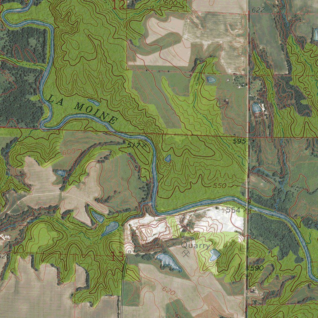 IL-CARTHAGE EAST: GeoChange 1973-2012 Map by Western Michigan ...