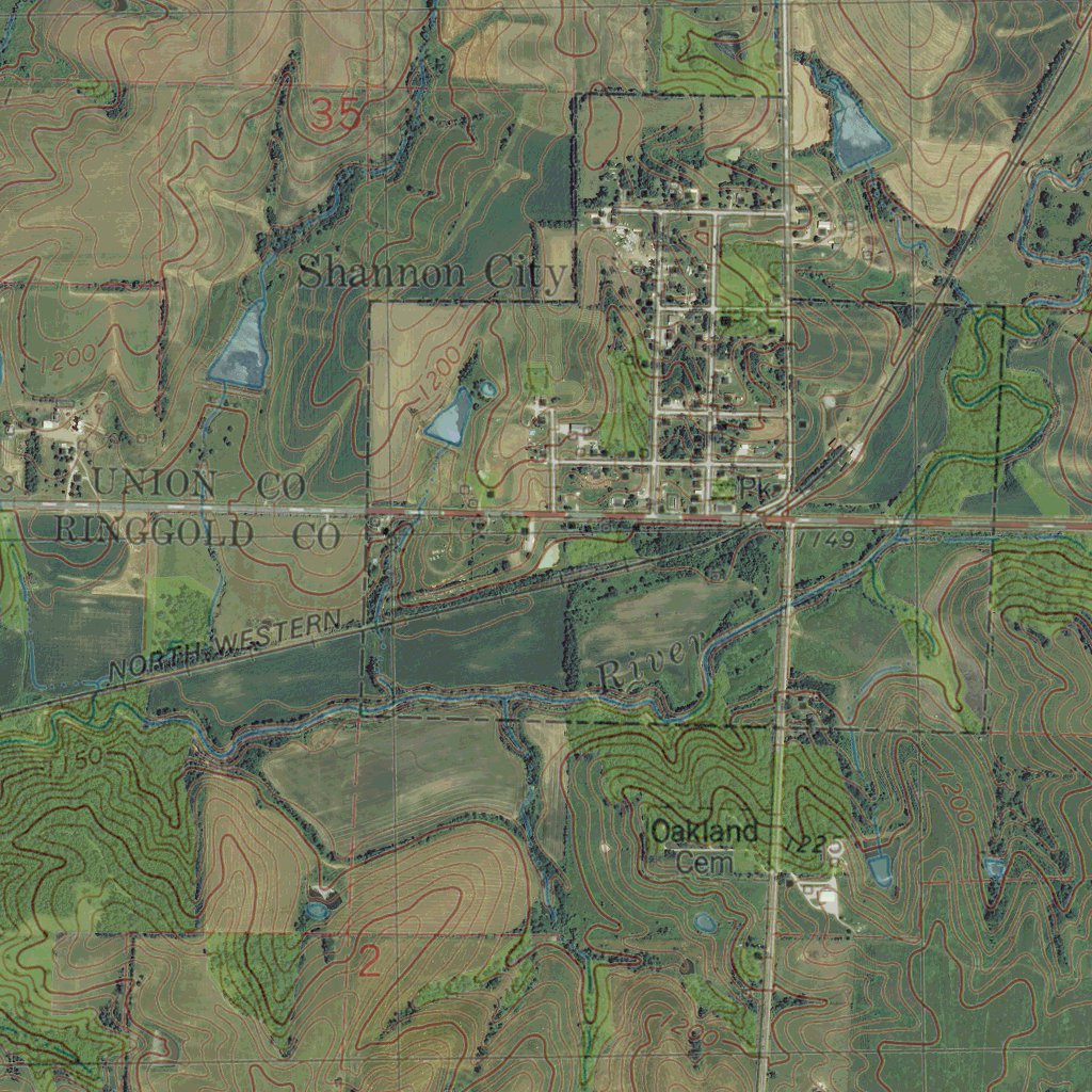 IA-SHANNON CITY: GeoChange 1975-2013 Map by Western Michigan University ...