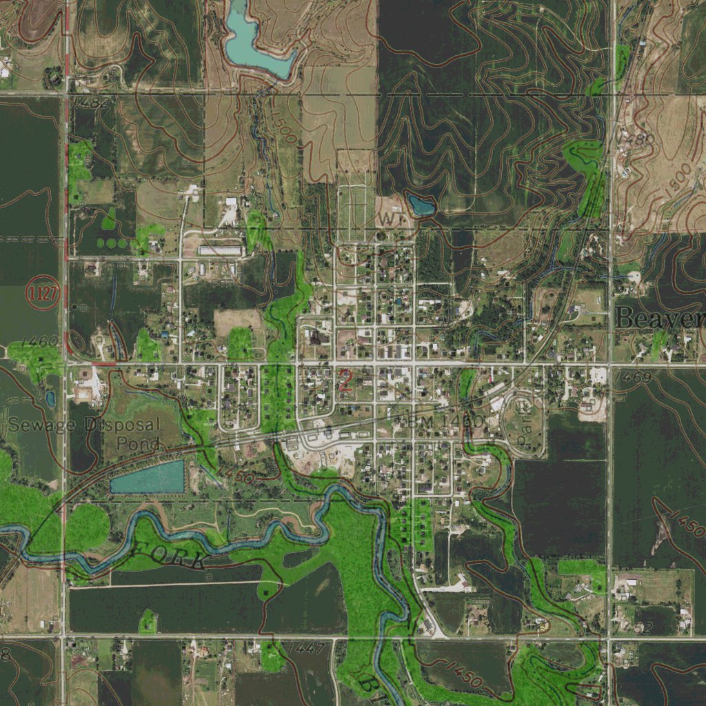 NE-BEAVER CROSSING: GeoChange 1964-2014 Map by Western Michigan ...