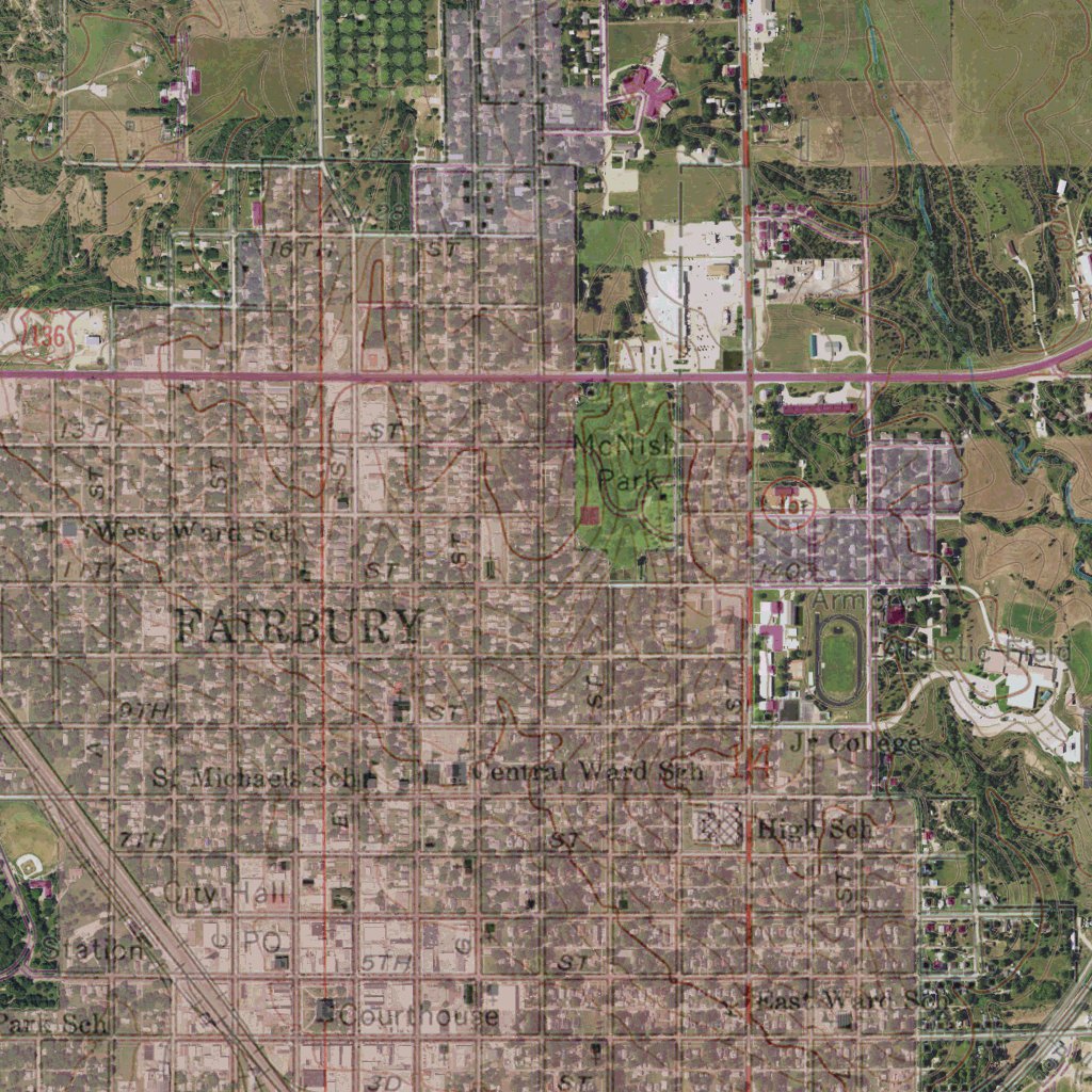 NE-FAIRBURY: GeoChange 1957-2014 Map by Western Michigan University ...