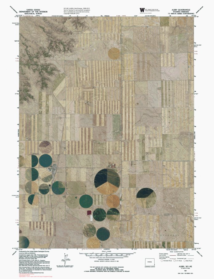 WY-NE-ALBIN: GeoChange 1958-2012 Map by Western Michigan University ...