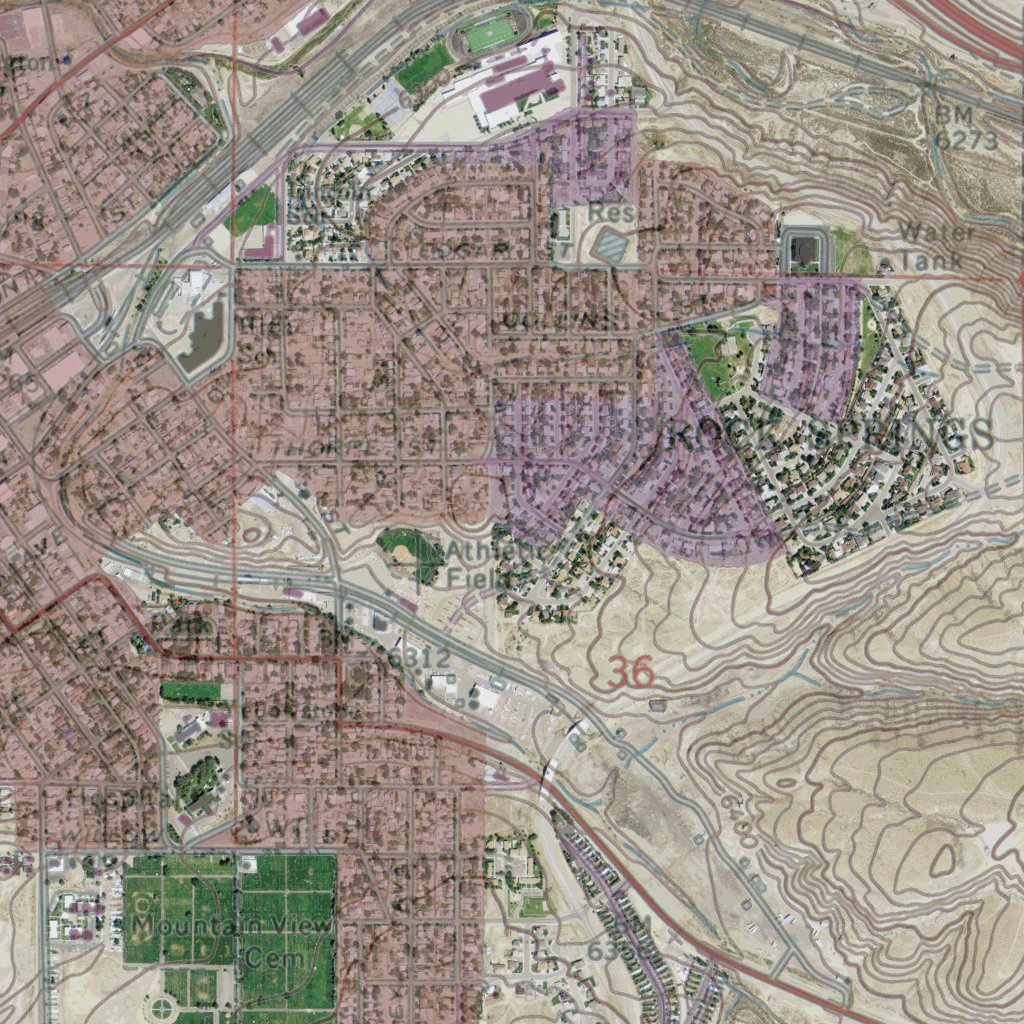 WY-ROCK SPRINGS: GeoChange 1967-2012 Map by Western Michigan University ...