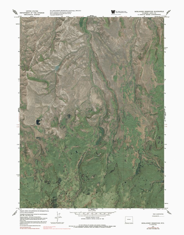 WY-MOSLANDER RESERVOIR: GeoChange 1964-2012 Map by Western Michigan ...