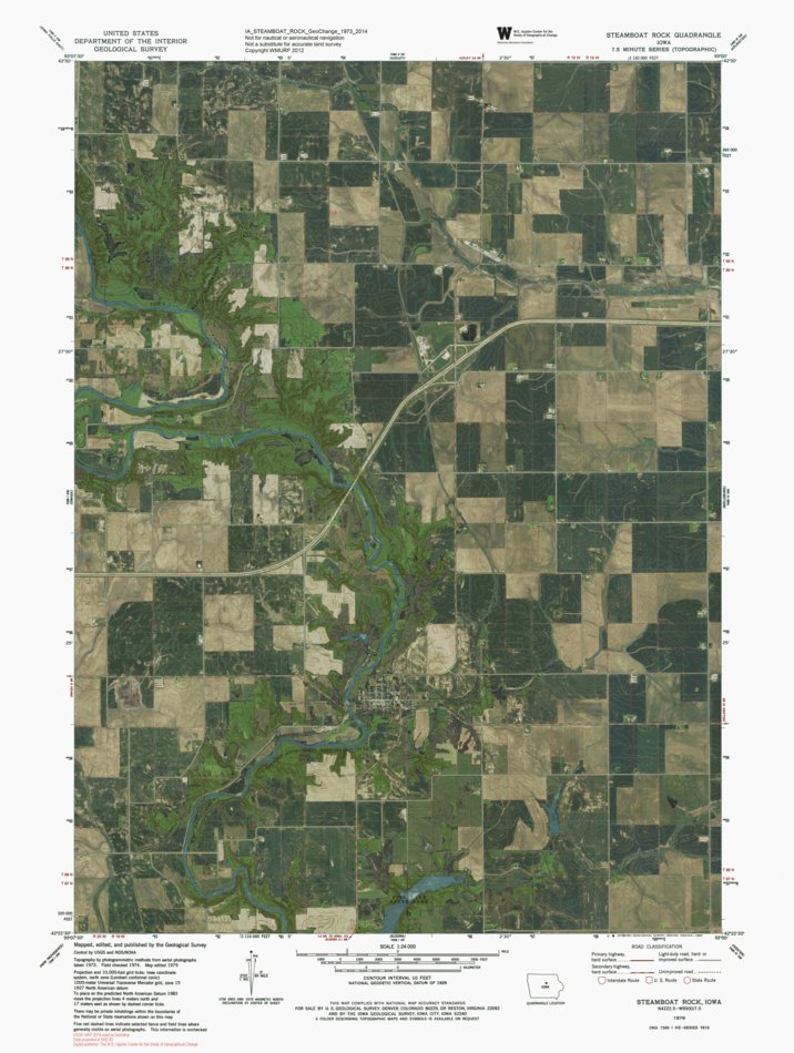 IA-STEAMBOAT ROCK: GeoChange 1973-2014 Map by Western Michigan ...