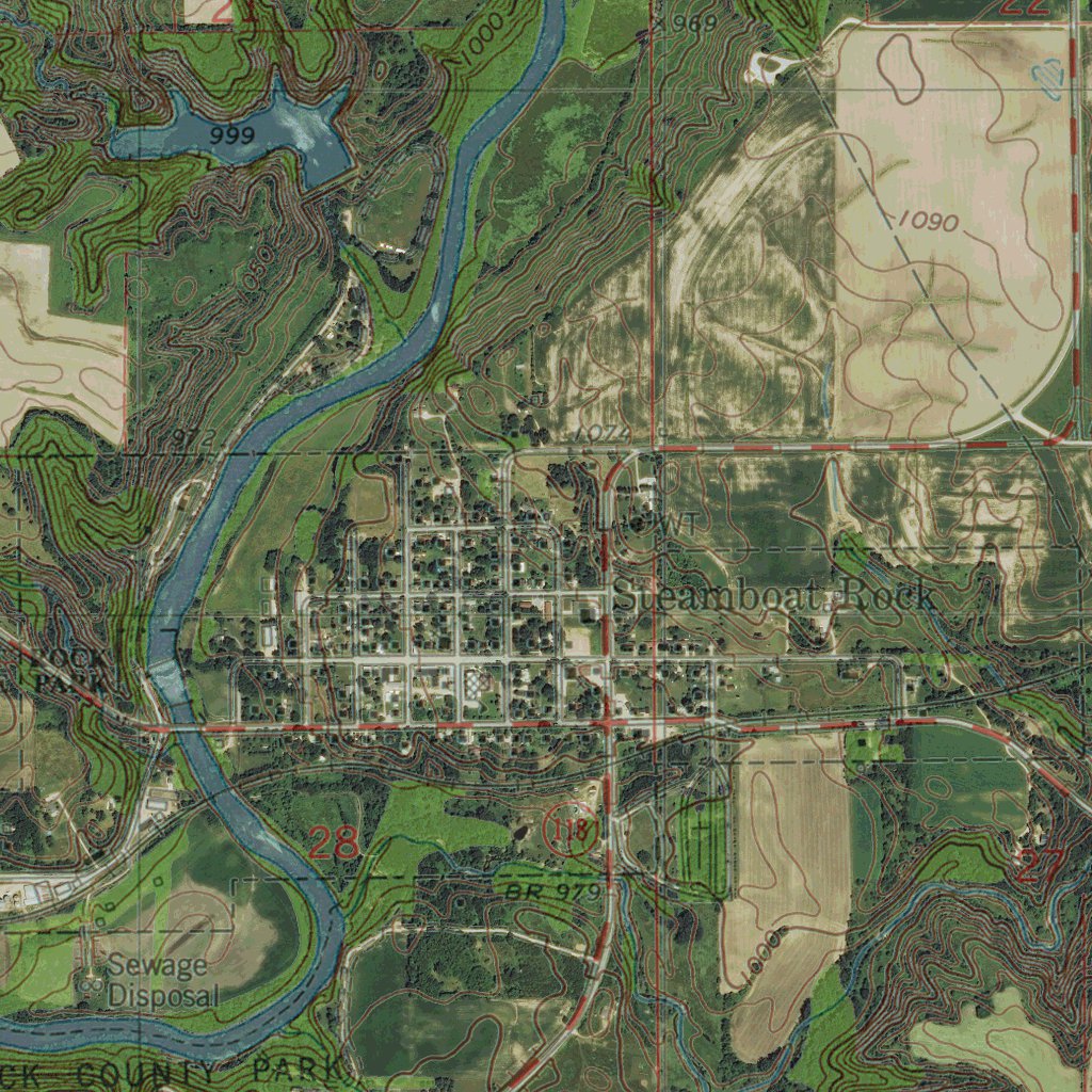 IA-STEAMBOAT ROCK: GeoChange 1973-2014 Map by Western Michigan ...