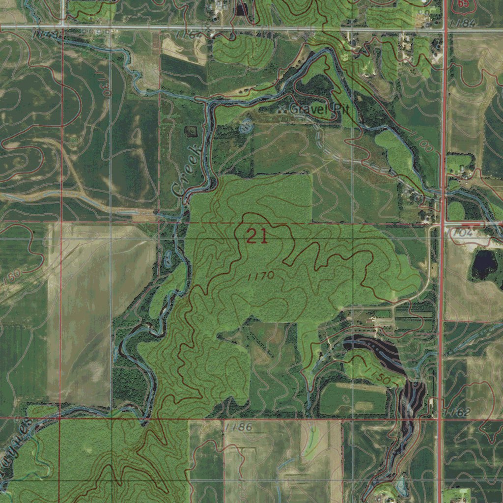 IA-HAMPTON SOUTH: GeoChange 1973-2014 Map by Western Michigan ...