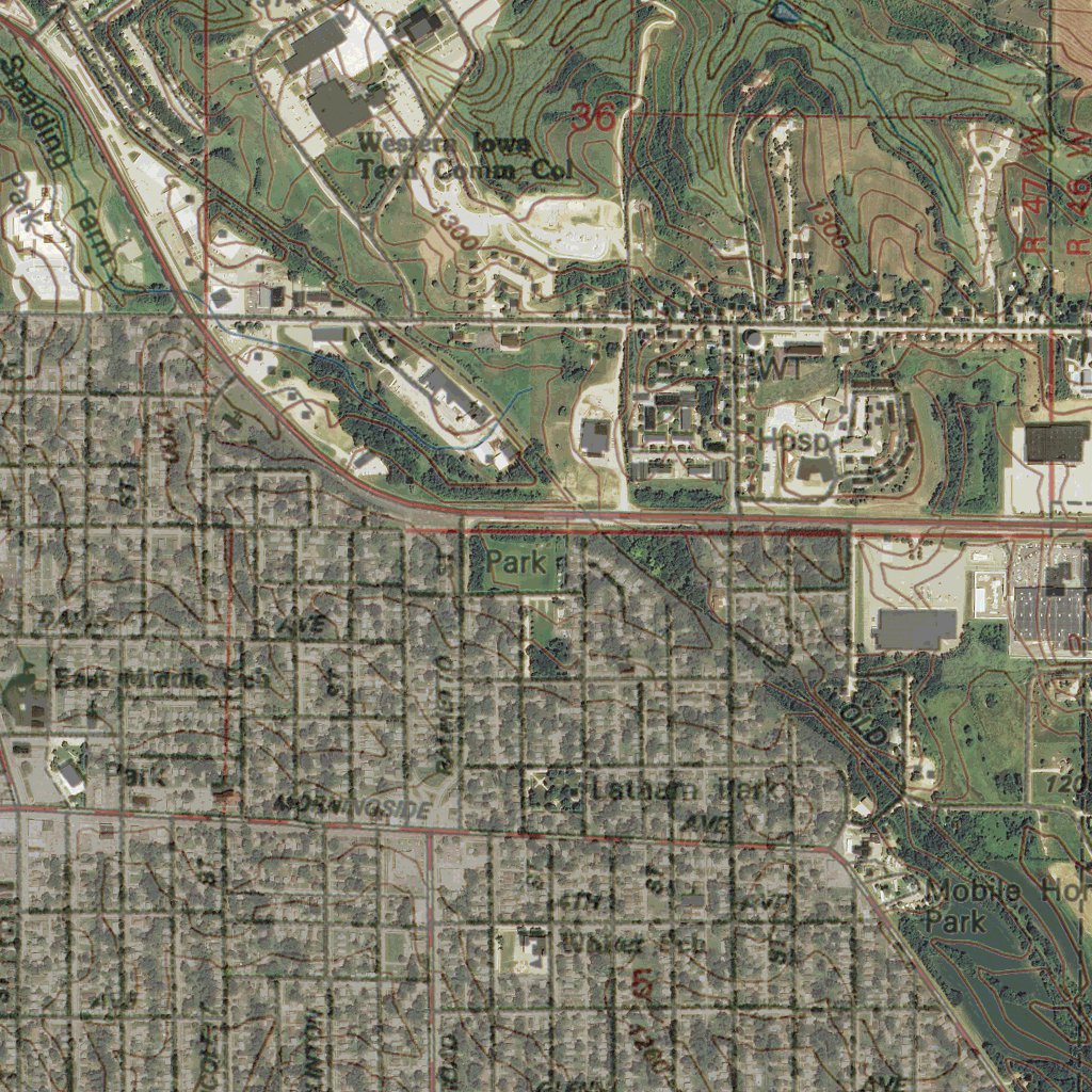 IA-SERGEANT BLUFF: GeoChange 1961-2013 Map by Western Michigan ...
