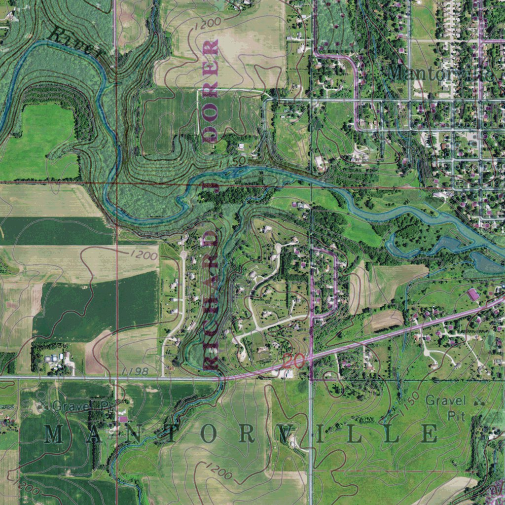 MN-DODGE CENTER: GeoChange 1964-2013 Map by Western Michigan University ...