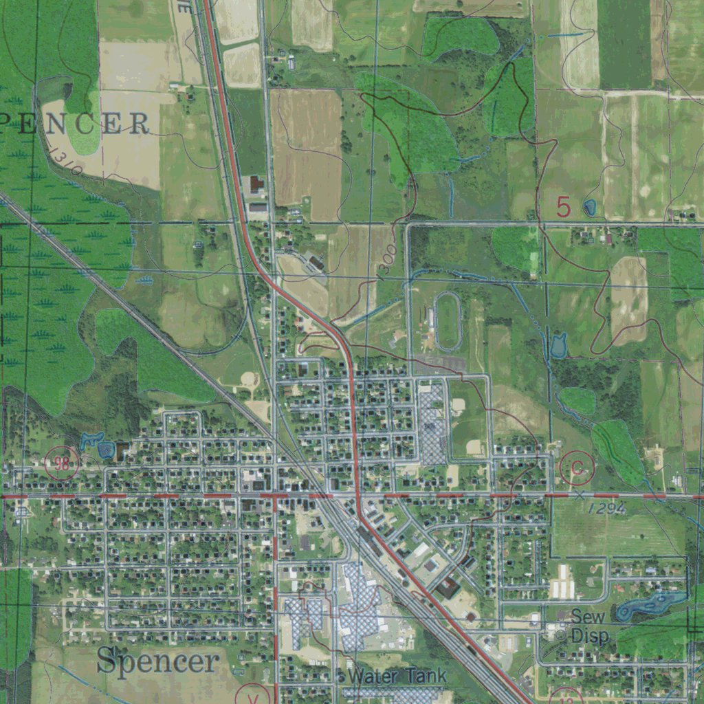 WI-SPENCER NORTH: GeoChange 1962-2013 Map by Western Michigan ...