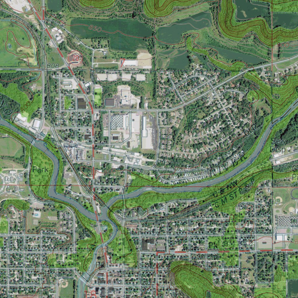 MN-CANNON FALLS: GeoChange 1973-2013 Map by Western Michigan University ...