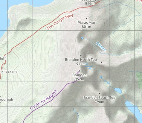 Dingle Way Overview, County Kerry Map by Paul Johnson - Offline Maps ...