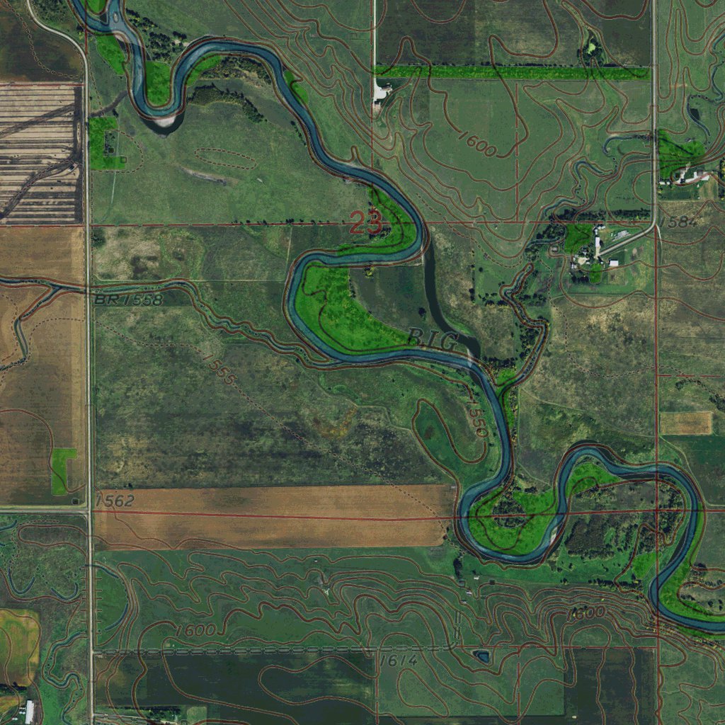 SD-FLANDREAU NW: GeoChange 1961-2014 Map by Western Michigan University ...