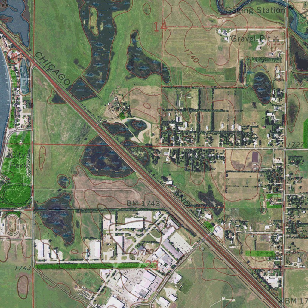 SD-WATERTOWN WEST: GeoChange 1966-2014 Map by Western Michigan ...