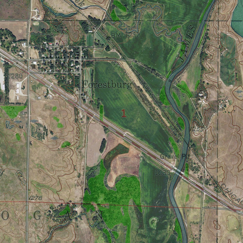 SD-FORESTBURG: GeoChange 1957-2014 Map by Western Michigan University ...