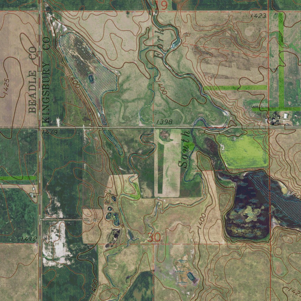 SD-BANCROFT WEST: GeoChange 1971-2014 Map by Western Michigan ...