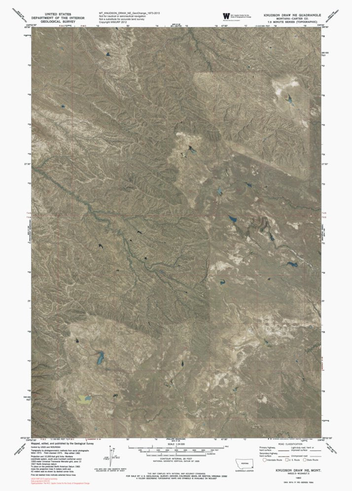 MT-KNUDSON DRAW NE: GeoChange 1973-2013 Map by Western Michigan ...