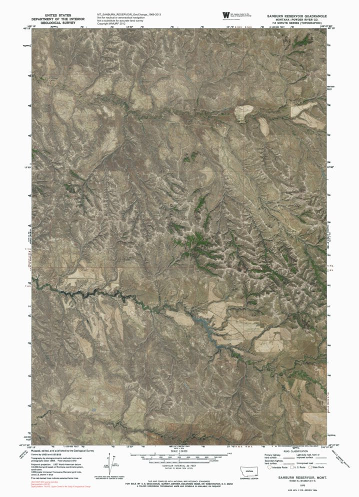 MT-SANBURN RESERVOIR: GeoChange 1969-2013 Map by Western Michigan ...