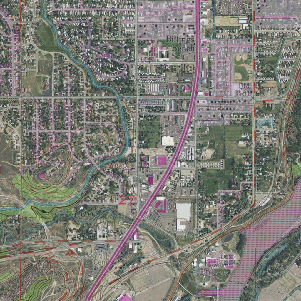 MT-BILLINGS EAST: GeoChange 1951-2013 Map by Western Michigan ...