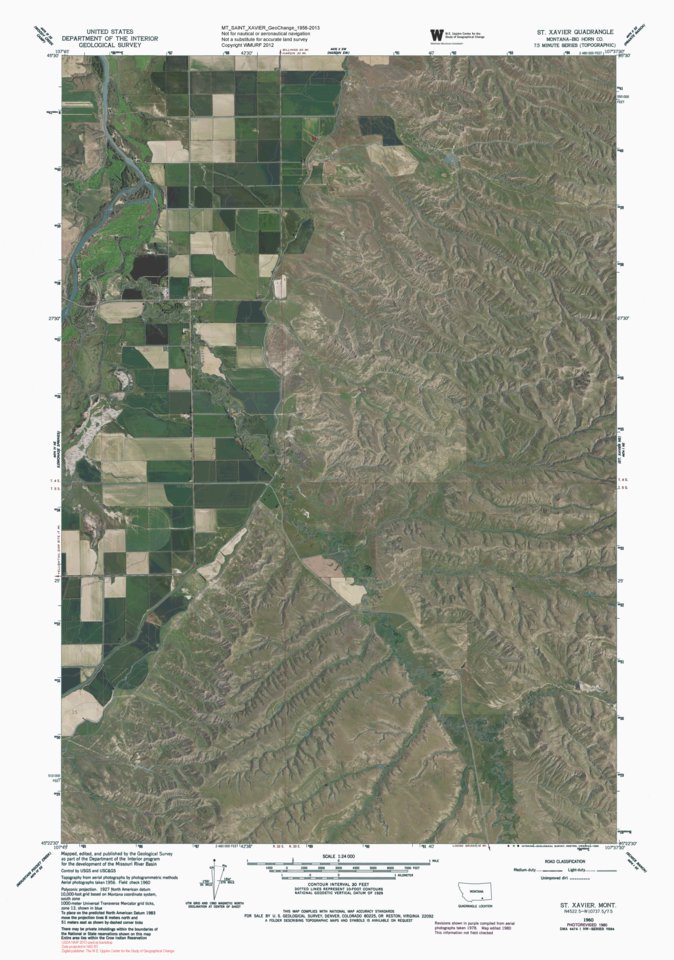 MT-SAINT XAVIER: GeoChange 1956-2013 Map by Western Michigan University ...