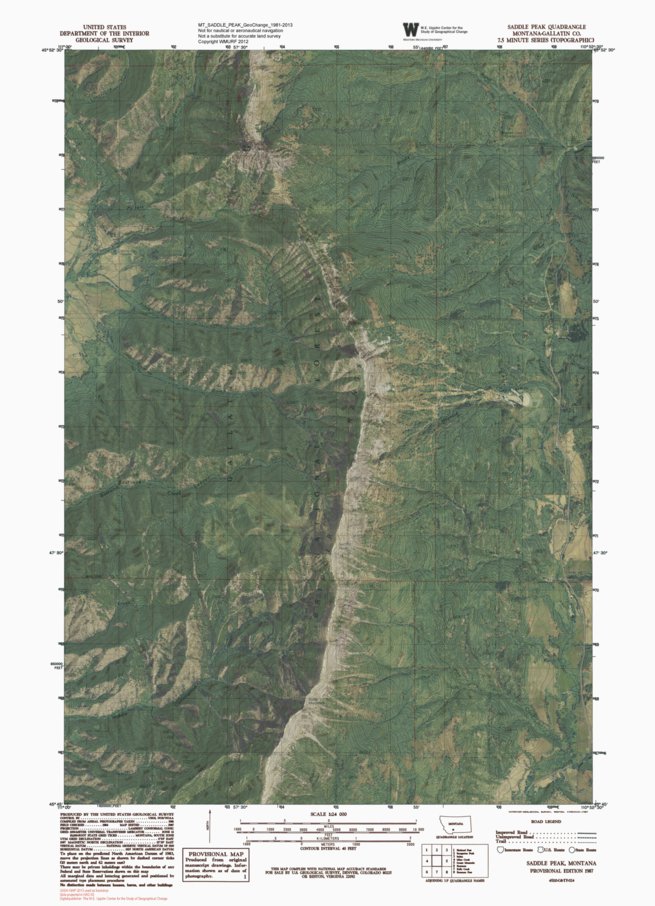 MT-SADDLE PEAK: GeoChange 1981-2013 Map by Western Michigan University ...