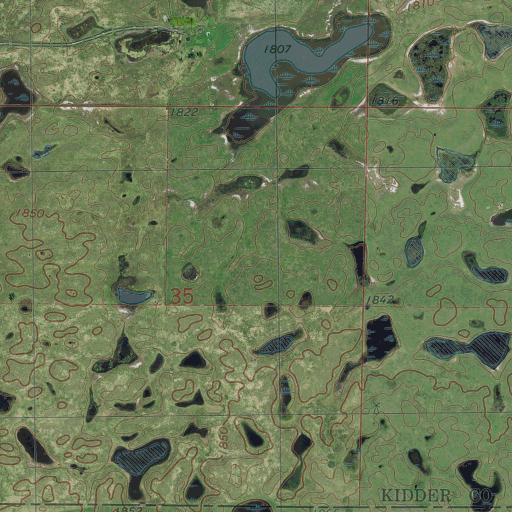 ND-PURSIAN LAKE: GeoChange 1974-2014 Map by Western Michigan University ...