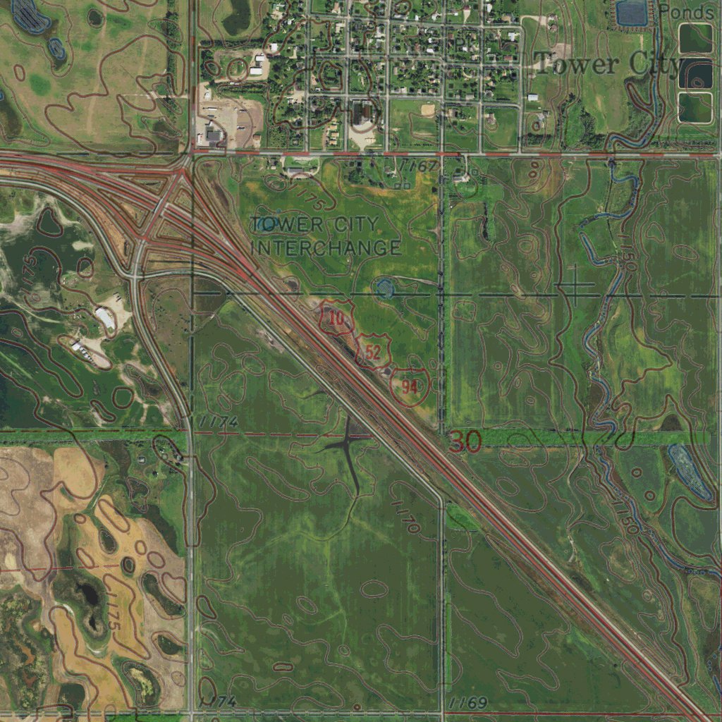 ND-TOWER CITY: GeoChange 1965-2014 Map by Western Michigan University ...