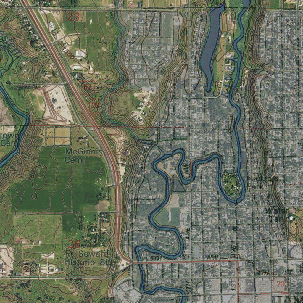 ND-JAMESTOWN: GeoChange 1948-2014 Map by Western Michigan University ...