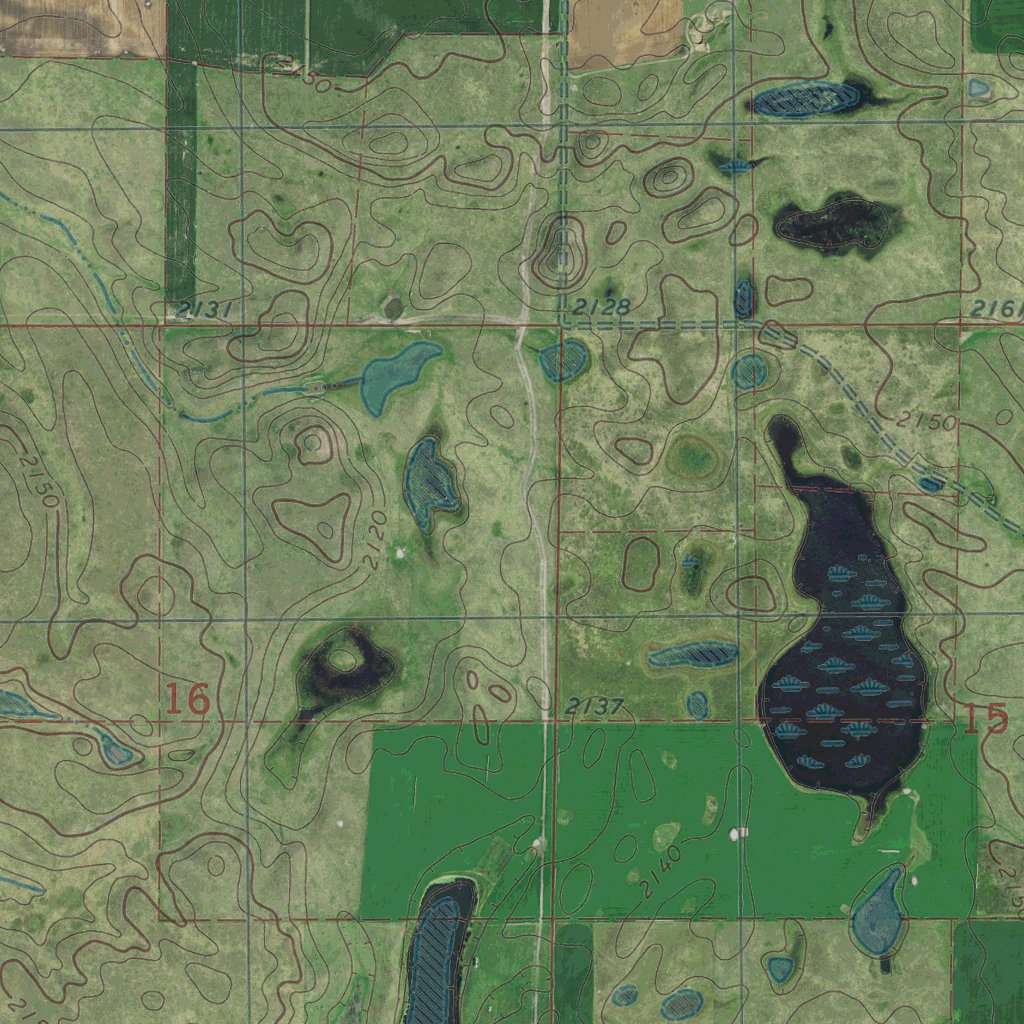 ND-MAY LAKE SW: GeoChange 1976-2014 Map by Western Michigan University ...