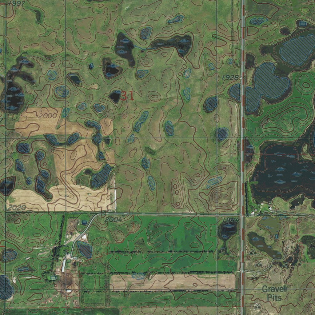 ND-GACKLE SOUTH: GeoChange 1976-2014 Map by Western Michigan University ...