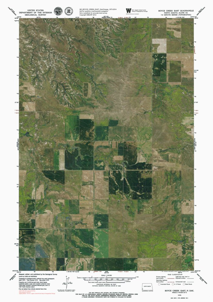 ND-BOYCE CREEK EAST: GeoChange 1973-2014 Map by Western Michigan ...