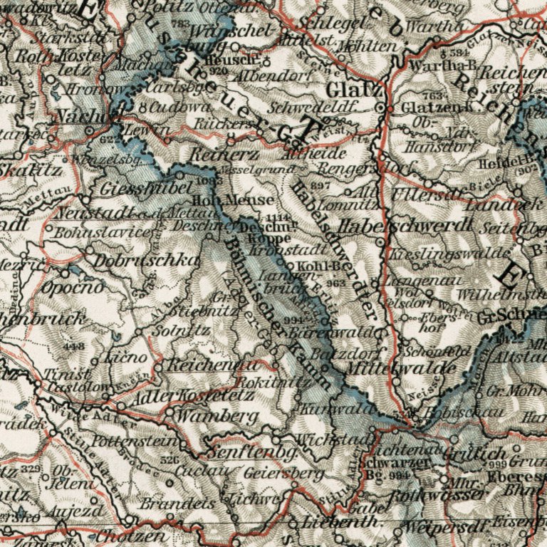 Bohemia, Moravia and Silesia, 1910 Map by Waldin | Avenza Maps