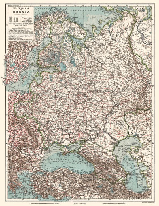 Russian Empire (western part), 1914 Map by Waldin | Avenza Maps