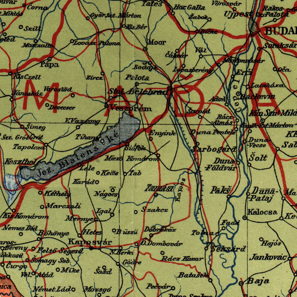 General and Railway Map of the Austro-Hungarian Empire Successor States ...
