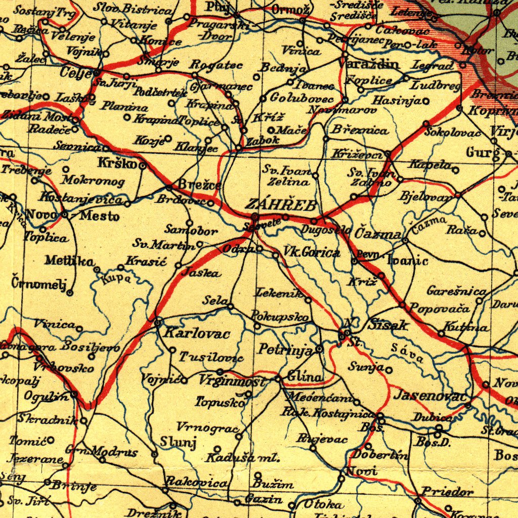 General and Railway Map of the Austro-Hungarian Empire Successor States ...
