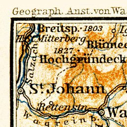 Low Tauern (Niedere Tauern), 1906 Map by Waldin | Avenza Maps
