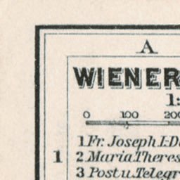 Wiener Neustadt town plan, 1911 Map by Waldin | Avenza Maps