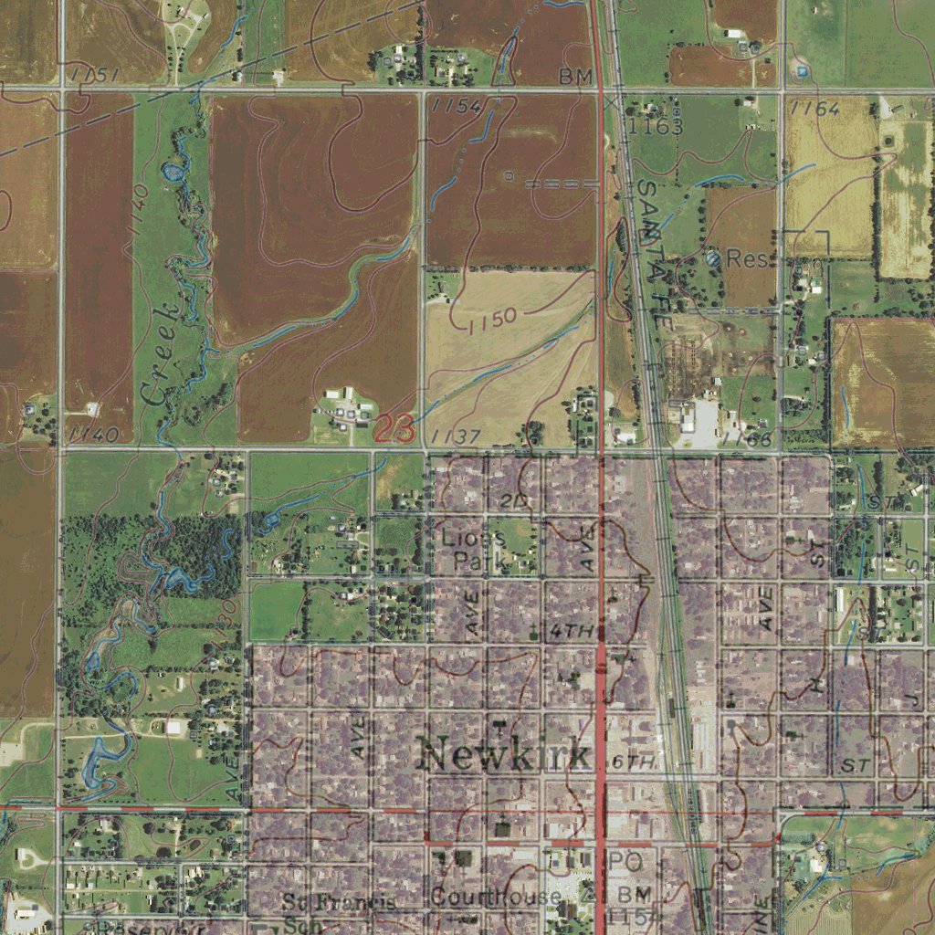 OK-KS-NEWKIRK: GeoChange 1965-2013 Map by Western Michigan University ...