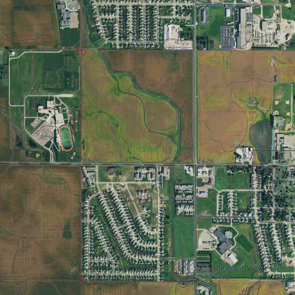 SD-HARRISBURG: GeoChange 1958-2014 Map by Western Michigan University ...