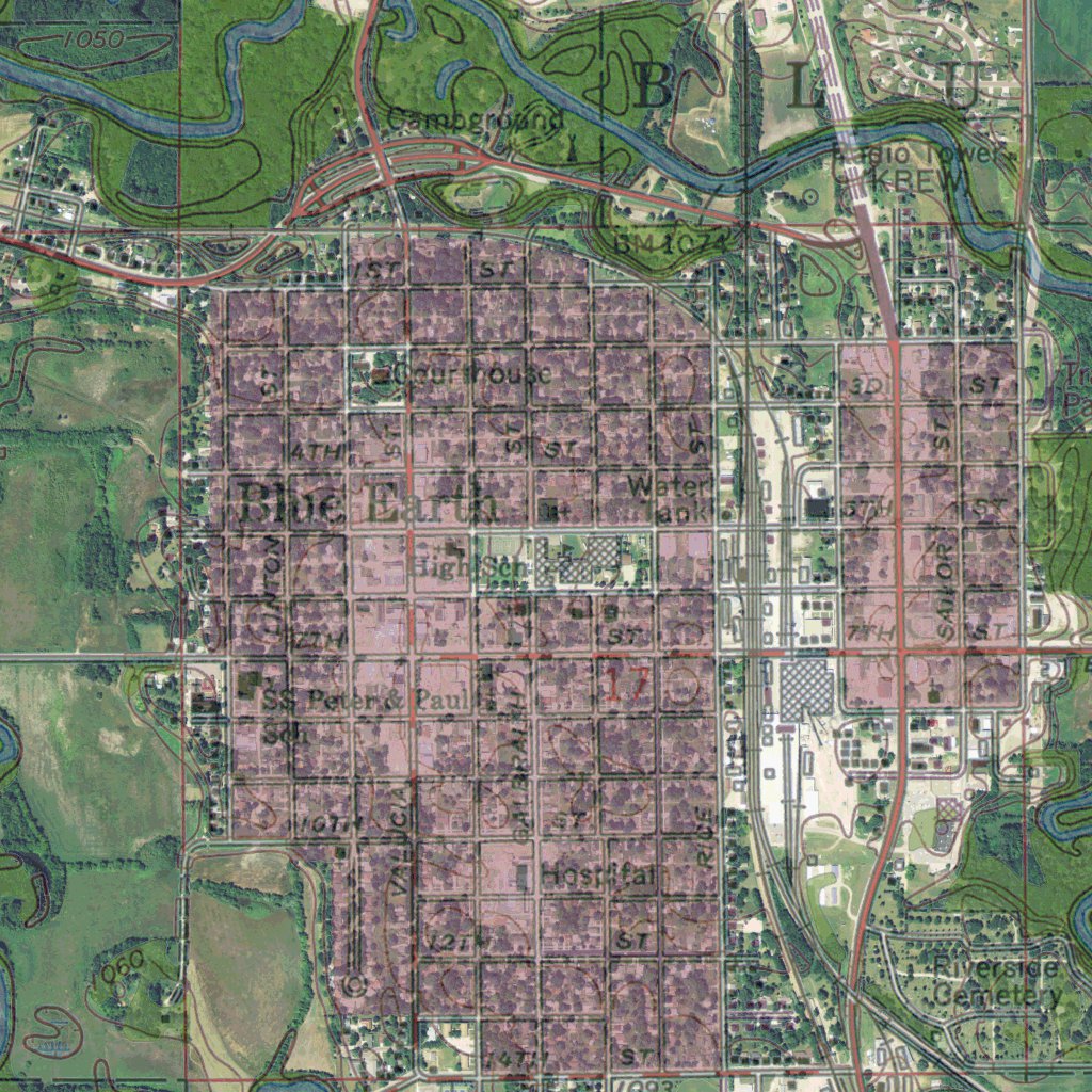 MN-BLUE EARTH: GeoChange 1965-2013 Map by Western Michigan University ...