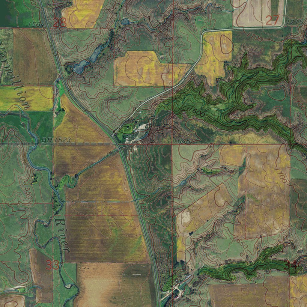 SD-LAKE MADISON SW: GeoChange 1965-2014 Map by Western Michigan ...