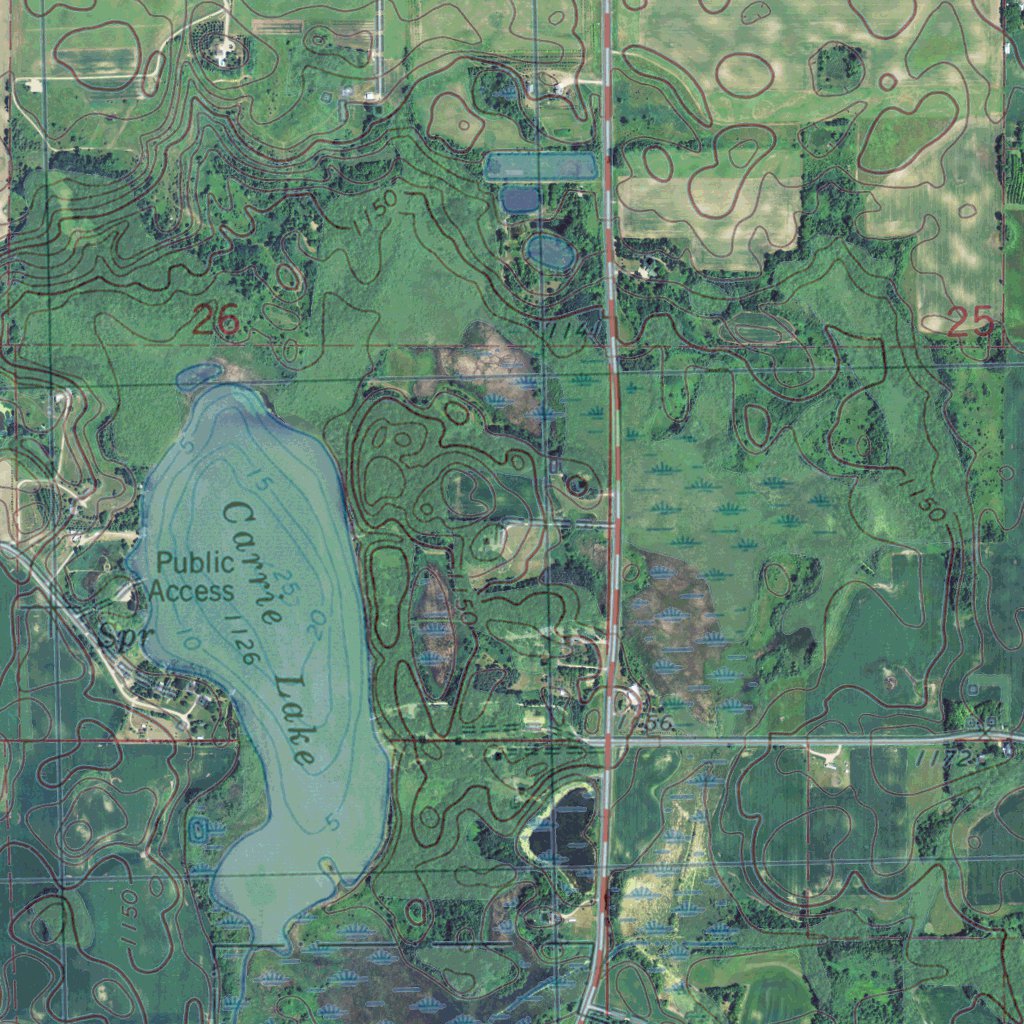 MN-LAKE ELIZABETH: GeoChange 1977-2013 Map by Western Michigan ...