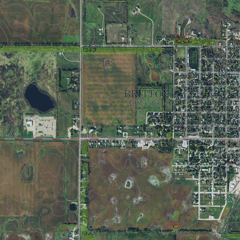 SD-BRITTON WEST: GeoChange 1951-2014 Map by Western Michigan University ...