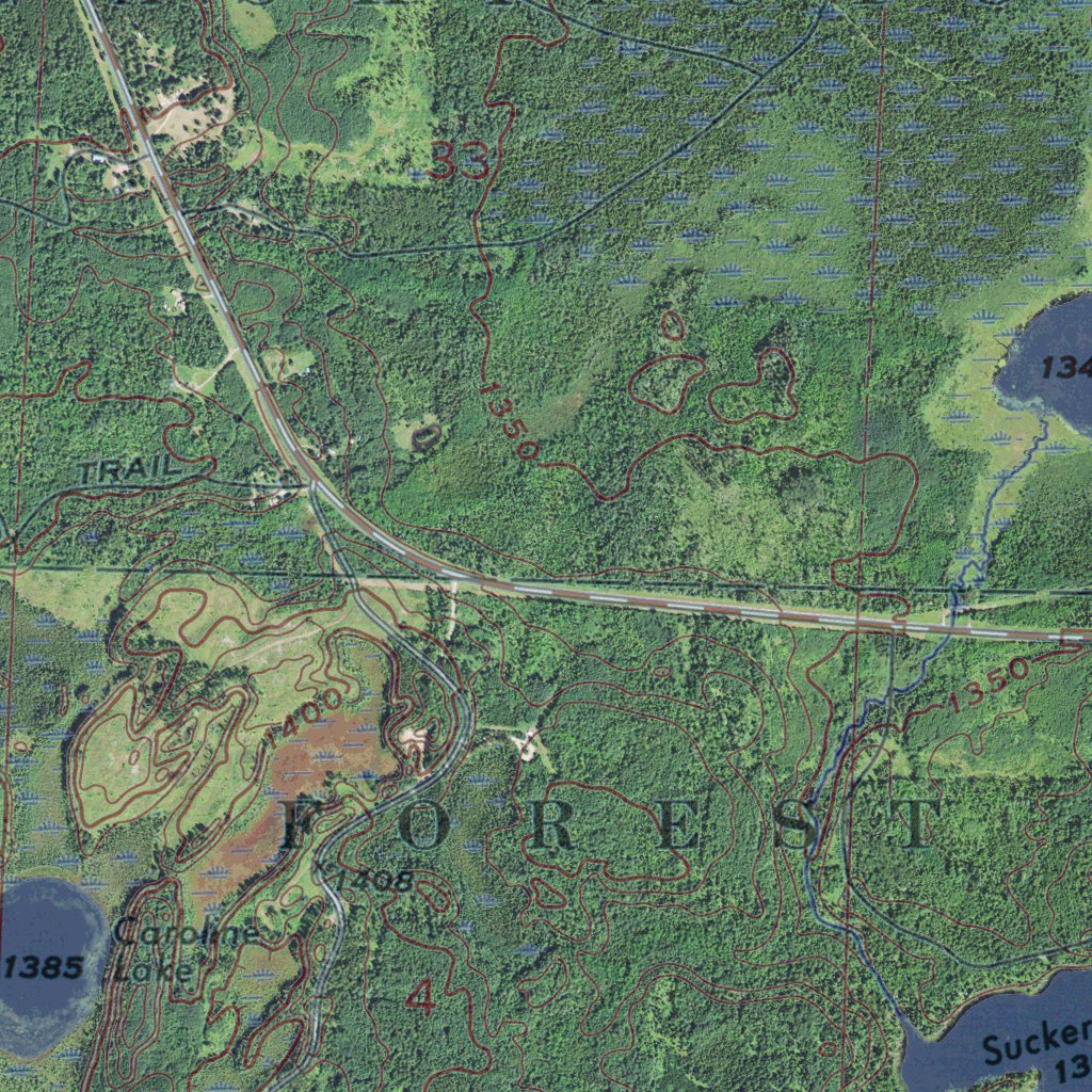 MN-DEER LAKE WEST: GeoChange 1969-2013 Map by Western Michigan ...