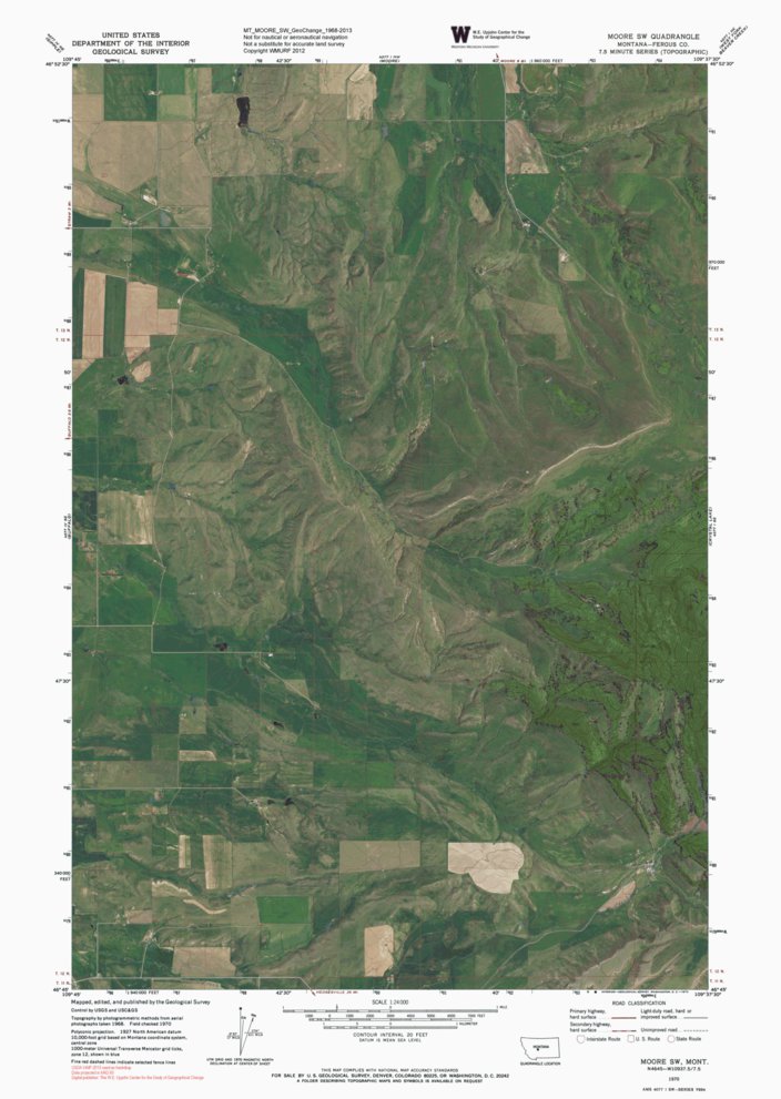 MT-MOORE SW: GeoChange 1968-2013 Map by Western Michigan University ...