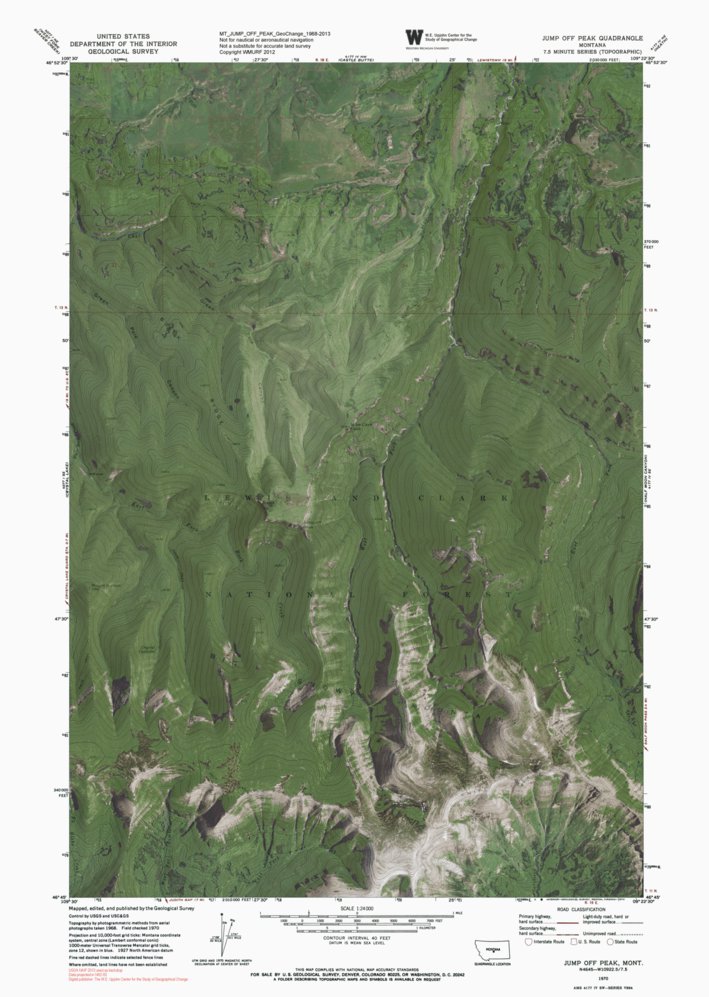 MT-JUMP OFF PEAK: GeoChange 1968-2013 Map by Western Michigan ...