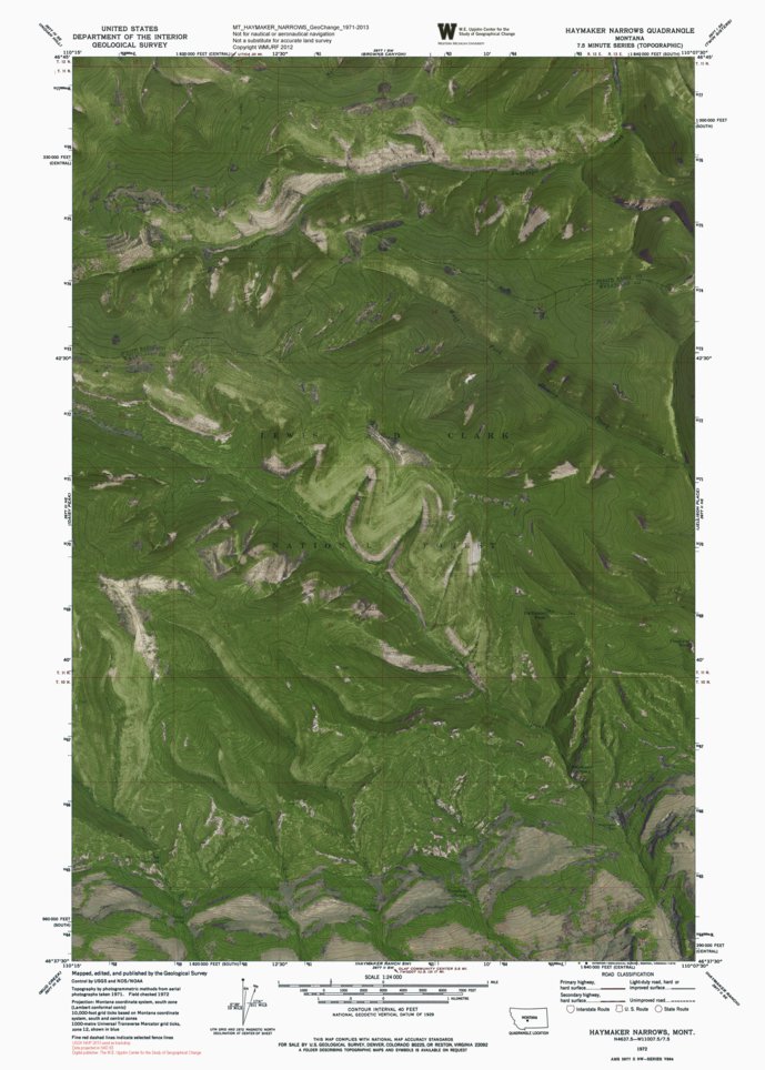 MT-HAYMAKER NARROWS: GeoChange 1971-2013 Map by Western Michigan ...